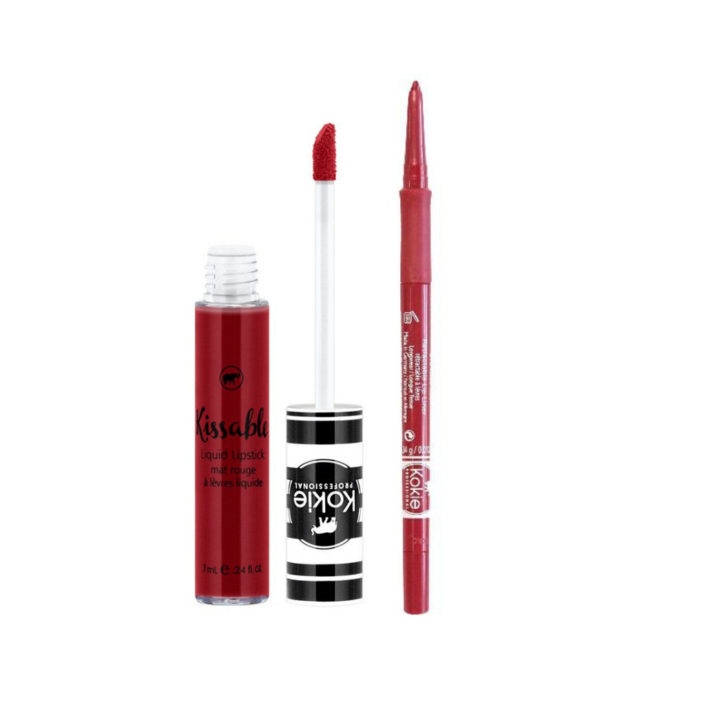 RED KISSABLE LIP SET – Kokie Cosmetics
